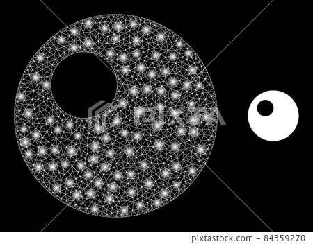 Vector Mesh Web Ball with Shiny Carcass Spots - Stock Illustration ...