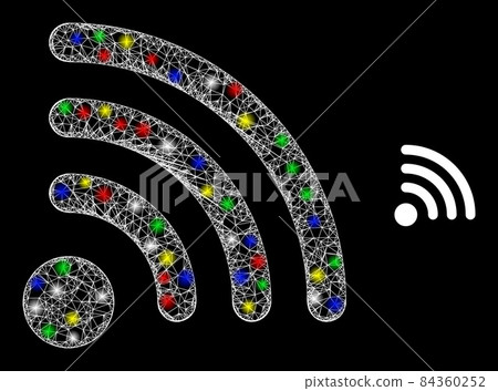 Majestic Irregular Network Wi-Fi Point Icon - Stock Illustration ...