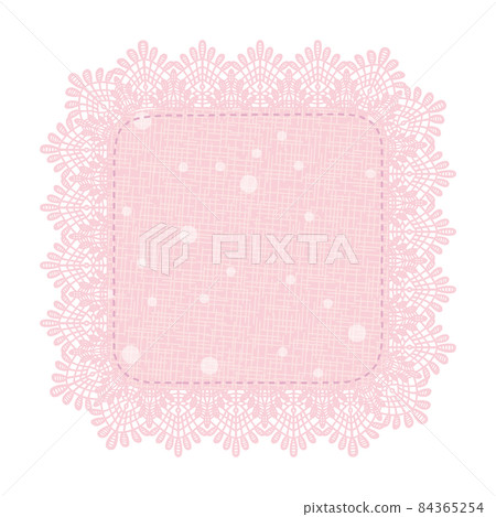 Lace material Rounded square frame Background... - Stock Illustration ...