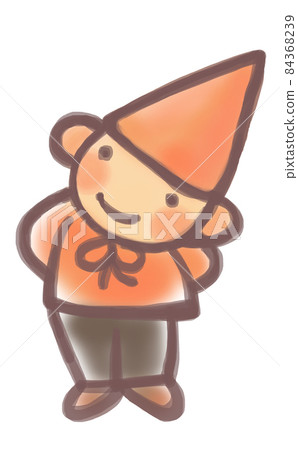 Hand-painted fluffy red dwarf - Stock Illustration [84368239] - PIXTA