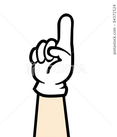 Number one No. 1 Illustration of hand pose with... - Stock Illustration ...