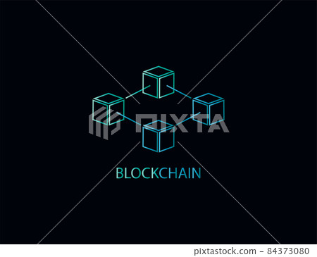 Blockchain, network icon. Vector illustration.... - Stock Illustration ...