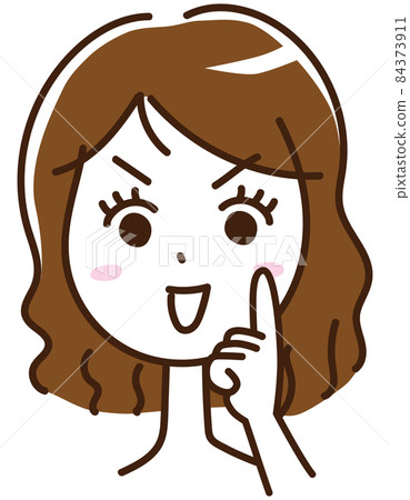 Female face, facial expression, smile,... - Stock Illustration ...