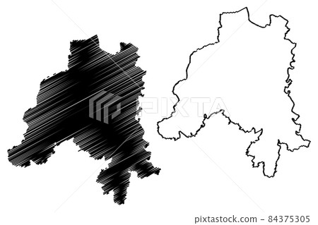 Clervaux canton (Grand Duchy of Luxembourg,... - Stock Illustration ...