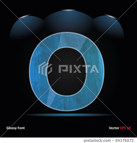 Glossy Grunge Font. Letter. O Dark Vector... - Stock Illustration ...