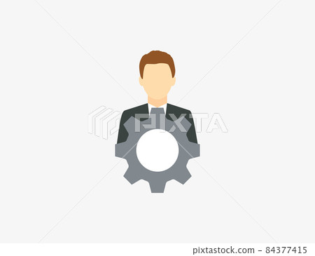 Human resources, manager icon. Vector... - Stock Illustration [84377415 ...