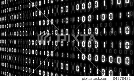 3D background of random 0 and 1 binary code... - Stock Illustration ...