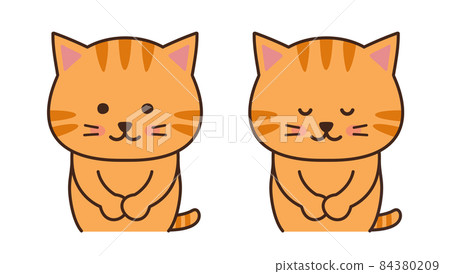 Illustration of a cat bowing - Stock Illustration [84380209] - PIXTA