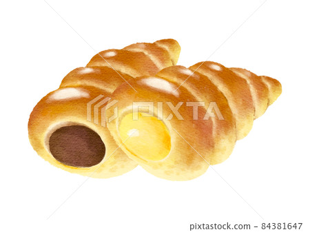 Watercolor style illustration set of delicious... - Stock Illustration ...