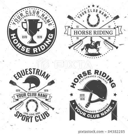 Set of Horse racing sport club badges, patches,... - Stock Illustration ...