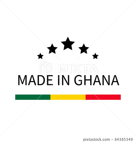 Made in Ghana label. Quality mark vector icon... - Stock Illustration ...