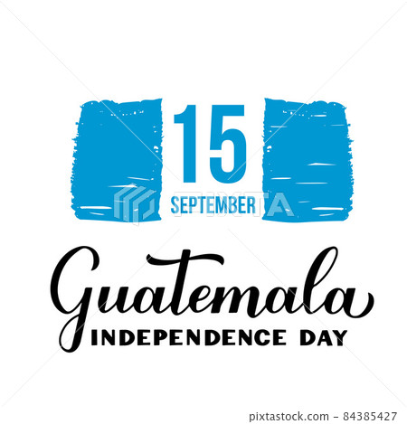 Guatemala Independence Day calligraphy... - Stock Illustration ...