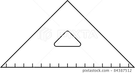 Triangle ruler simple - Stock Illustration [84387512] - PIXTA