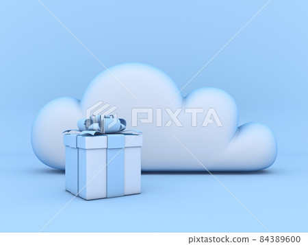 Cloud concept gift 3D - Stock Illustration [84389600] - PIXTA