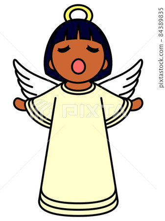Angel singing with open arms - Stock Illustration [84389835] - PIXTA