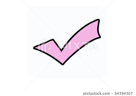 Check mark icon pink - Stock Illustration [84394307] - PIXTA