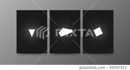 Abstract geometric wall decoration. White... - Stock Illustration ...