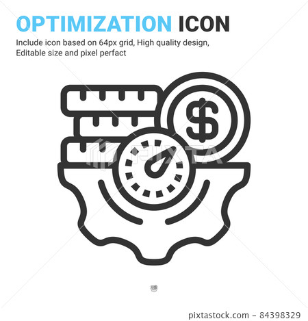 Optimization icon vector with outline style...-插圖素材 [84398329] - PIXTA圖庫