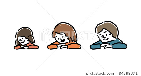 一家人俯視的插圖-插圖素材 [84398371] - PIXTA圖庫