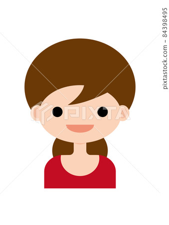 Simple female icon illustration - Stock Illustration [84398495] - PIXTA