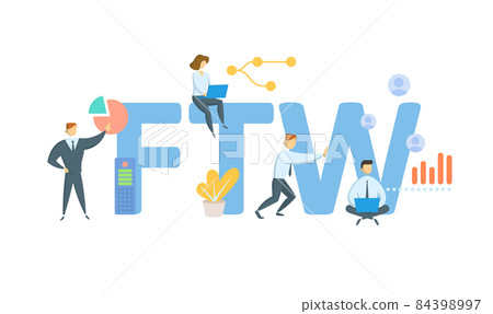 FTW, For The Win. Concept with keyword, people... - Stock Illustration ...