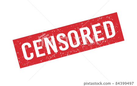 Grunge red censored word rubber stamp. Censor... - Stock Illustration ...