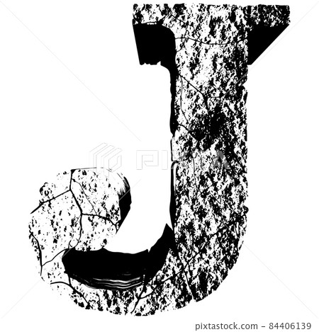3D grunge stone letter.Art font. - Stock Illustration [84406139] - PIXTA