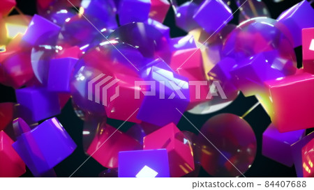 Geometric glass shapes stuck together - Stock Illustration [84407688 ...