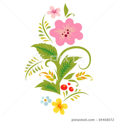 Vector floral ornament in vintage style, great... - Stock Illustration ...