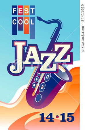 music festival jazz advertising poster - Stock Illustration [84411969 ...