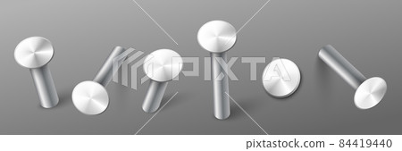 Iron nails set in various angles, realistic... - Stock Illustration ...