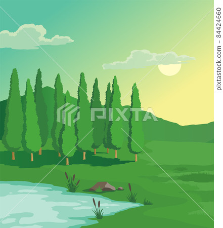 Before climate change. Global environmental... - Stock Illustration ...