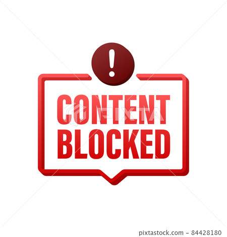 Content blocked label on white background.... - Stock Illustration ...
