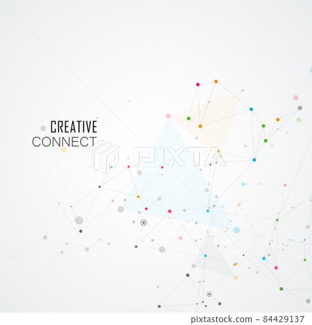 Creative connection with points and lines.... - Stock Illustration ...