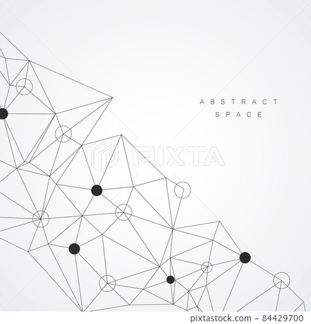 Abstract connection structure with dots and...-插圖素材 [84429700] - PIXTA圖庫