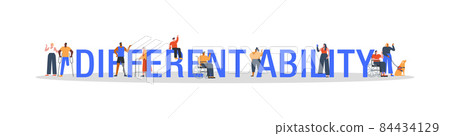 Different ability concept diverse people cartoon - Stock Illustration ...