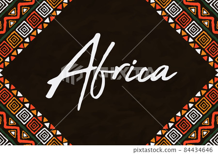 Africa quote tribal ethnic art background concept - Stock Illustration ...