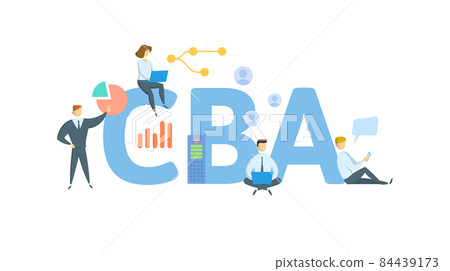 CBA, Cost-benefit Analysis. Concept with... - Stock Illustration ...