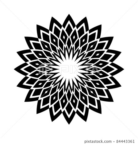 Abstract decorative floral circle pattern. - Stock Illustration ...