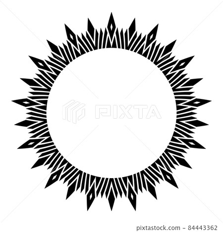 Decorative geometric circle pattern for round... - Stock Illustration ...