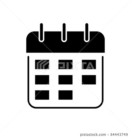 Simple monochrome calendar icon vector... - Stock Illustration ...