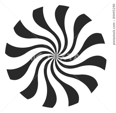 Black round swirl. Twisting motion circle logo - Stock Illustration ...