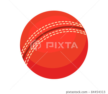 Red sport ball. Cartoon Rubber or leather ball... - Stock Illustration ...