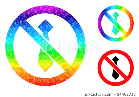Vector Triangle Filled Stop Man Tie Icon with... - Stock Illustration ...