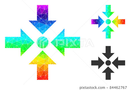 Vector Polygonal Shrink Arrows Icon with...-插圖素材 [84462767] - PIXTA圖庫