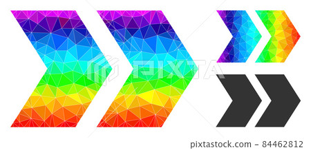 Vector Triangle Filled Shift Right Icon with... - Stock Illustration ...