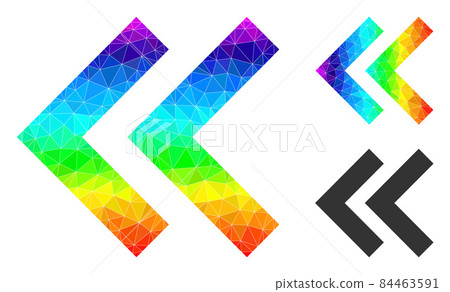 Vector Triangle Filled Shift Left Icon with... - Stock Illustration ...