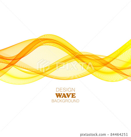 Orange yellow wave lines on white vector... - Stock Illustration ...
