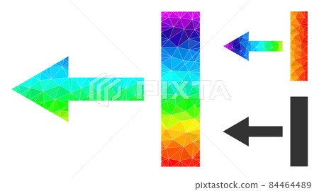 Vector Lowpoly Pull Left Icon with Spectral...-插圖素材 [84464489] - PIXTA圖庫