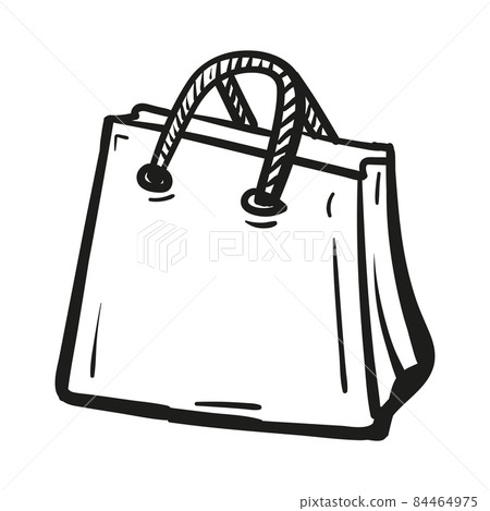 Hand drawn paper package icon in doodle style... - Stock Illustration ...